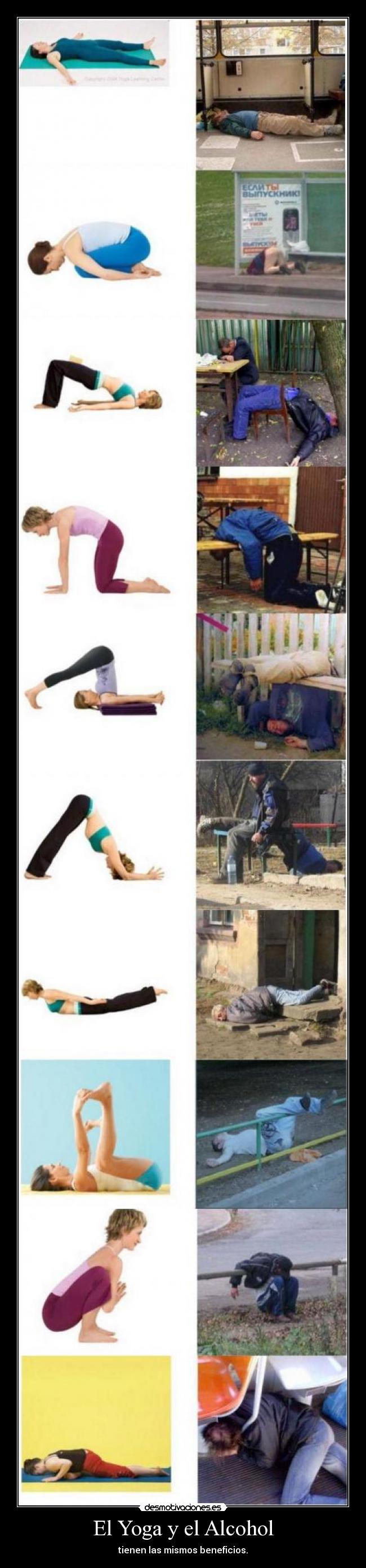 El Yoga y el Alcohol | Desmotivaciones